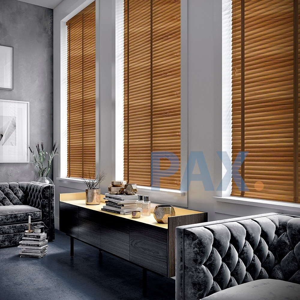 Jaloezie hout 50mm Bruin/naturel Bamboo wood / Bamboe hout